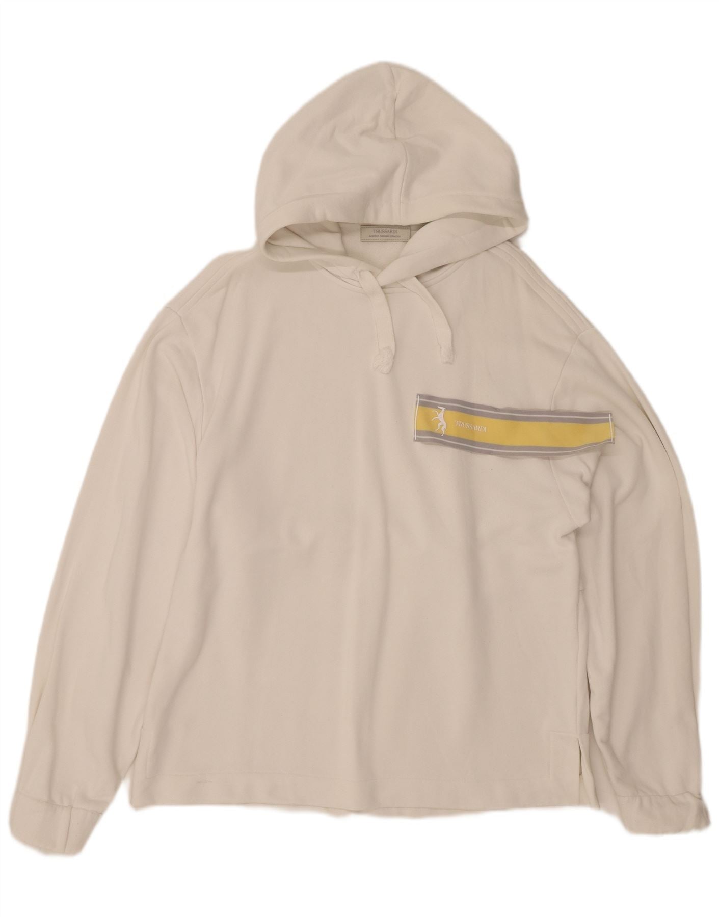 TRUSSARDI Mens Hoodie Jumper Large White – Messina Hembry