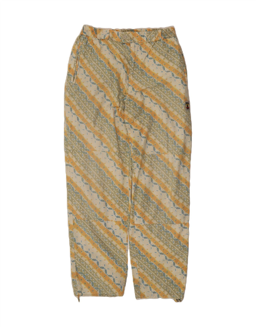 BAILO Womens Straight Chino Trousers Large W32 L30 Beige Striped Cotto ...