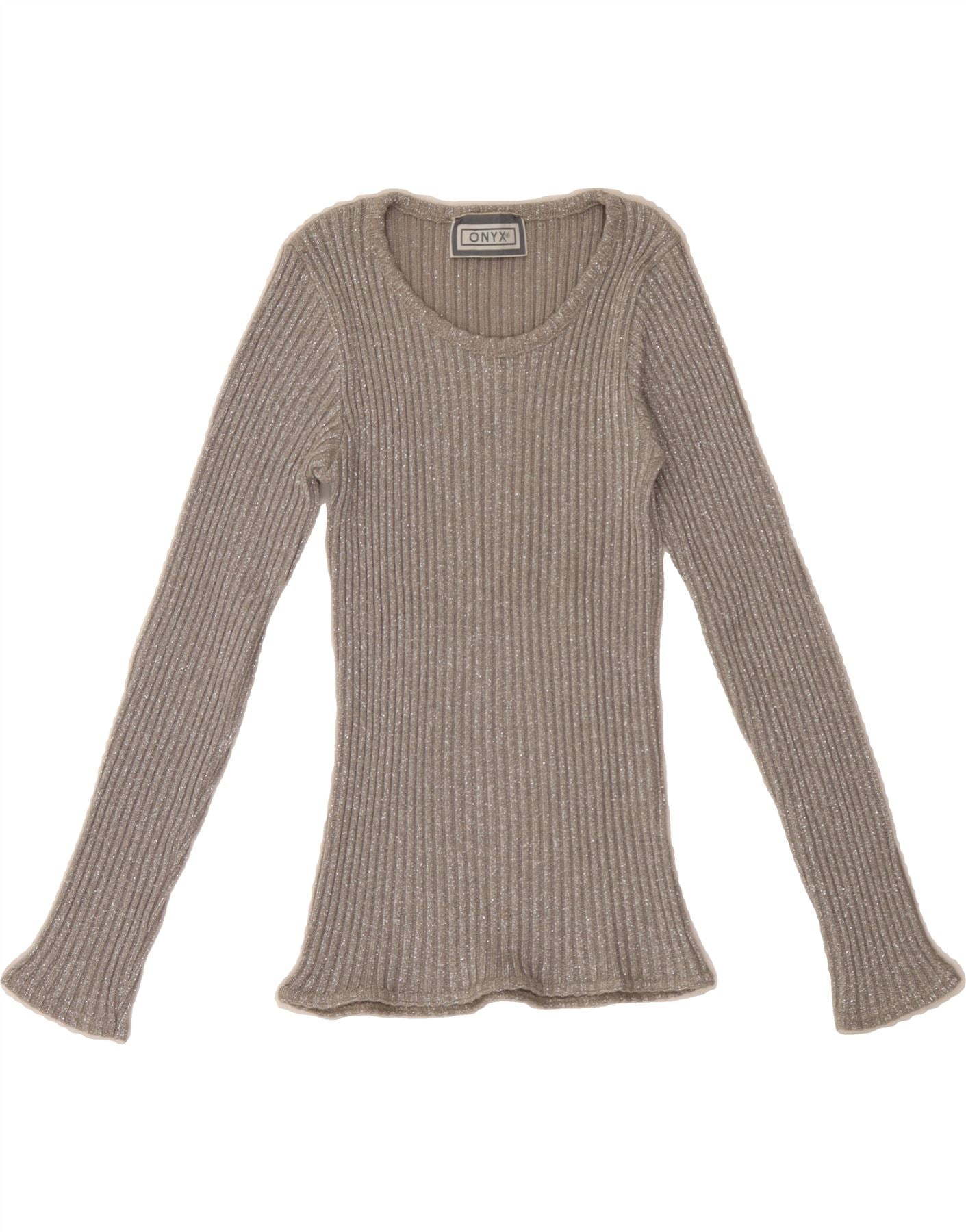 ONYX Womens Crew Neck Jumper Sweater UK 8 Small Silver Wool – Messina ...