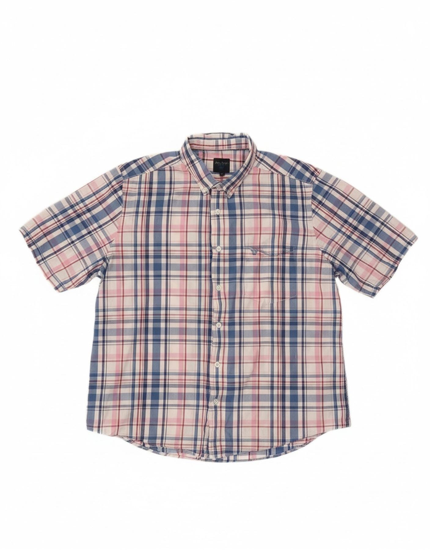 JAMES PRINGLE Mens Short Sleeve Shirt XL Multicoloured Check – Messina ...