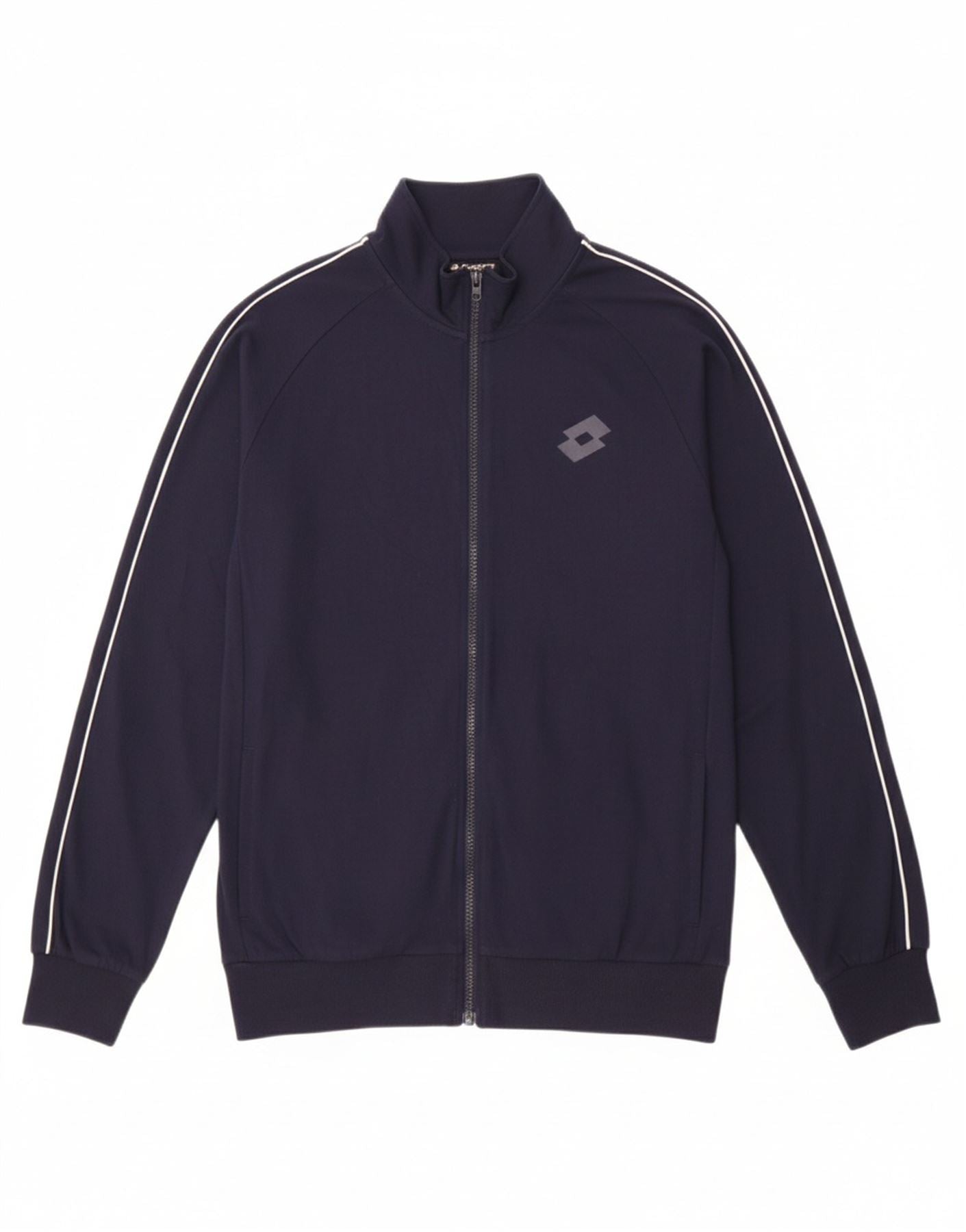 LOTTO Mens Tracksuit Top Jacket Medium Navy Blue – Messina Hembry