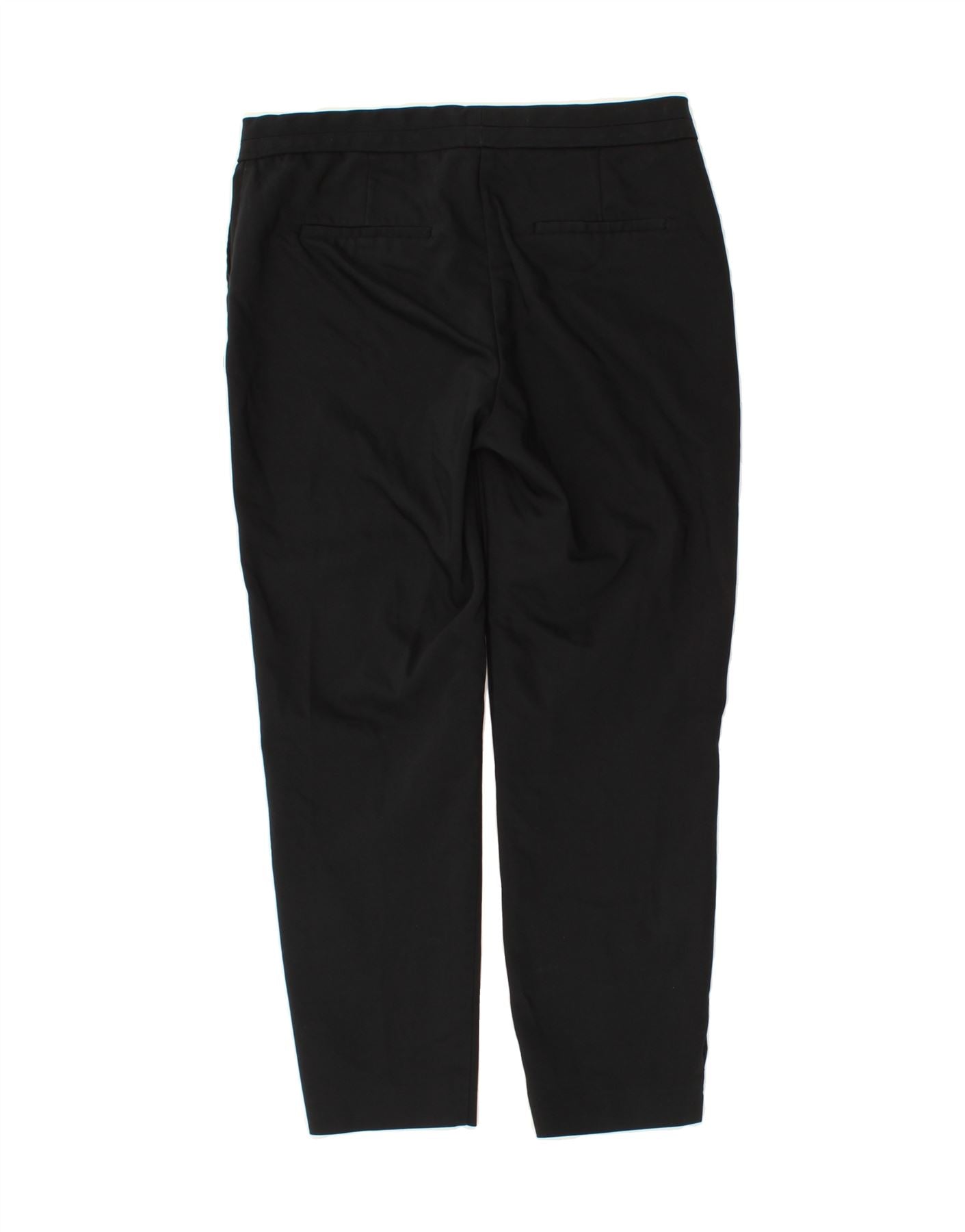 MONSOON Womens Slim Cropped Trousers UK 12 Medium W30 L24 Black Polyester