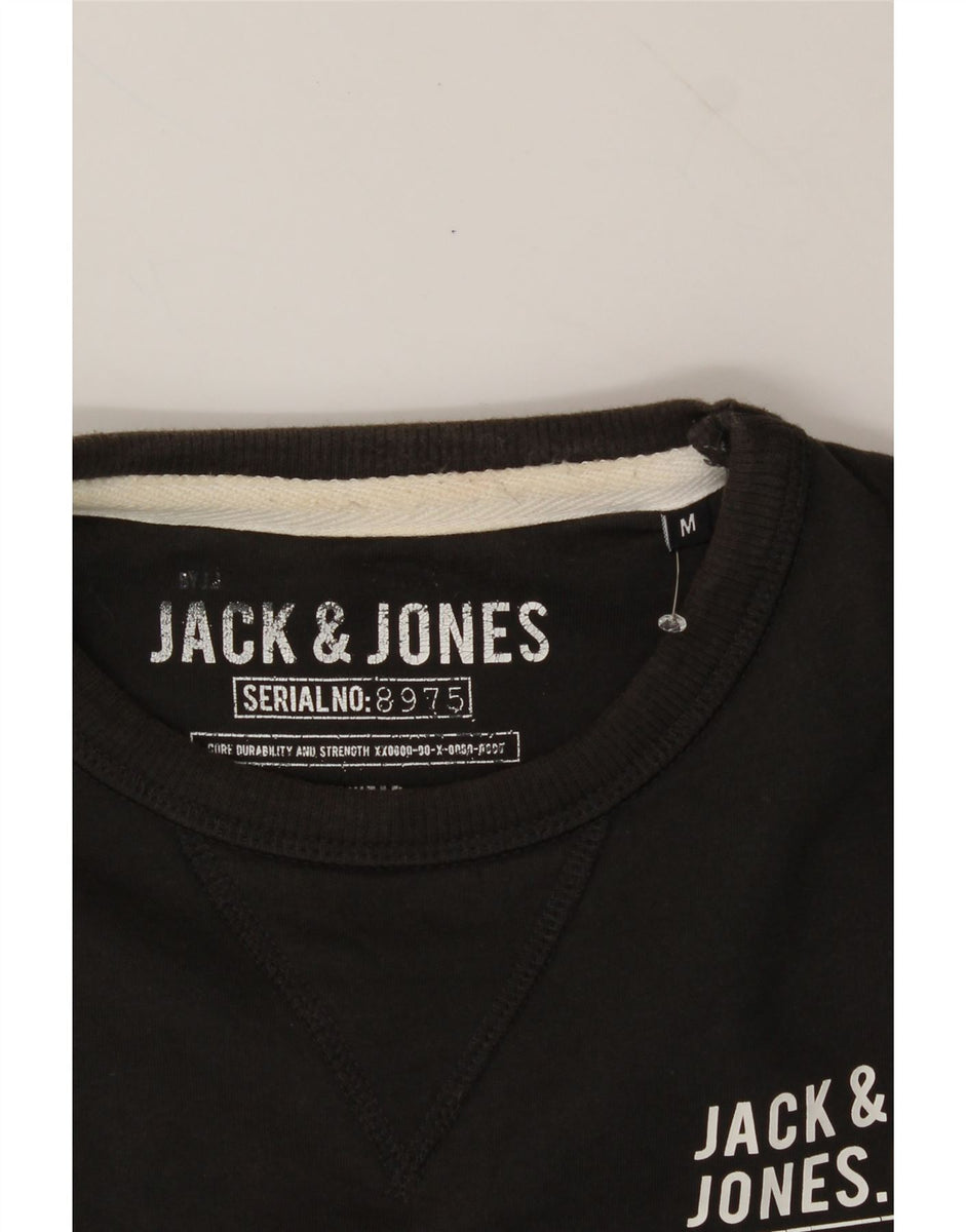 JACK & JONES 男士运动衫套头衫 中号 黑色 棉质 | 网上复古及二手服装 | Messina Hembry