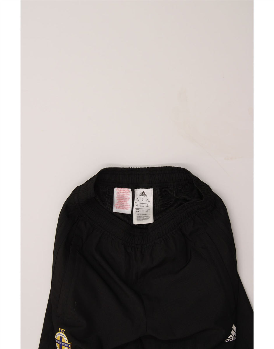 ADIDAS Boys Irish Football Tracksuit Trousers 11-12 Years Black ...