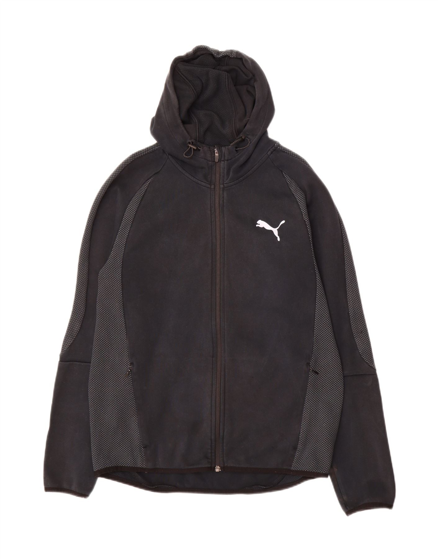 PUMA Mens Zip Hoodie Sweater Large Black Colourblock Cotton – Messina ...