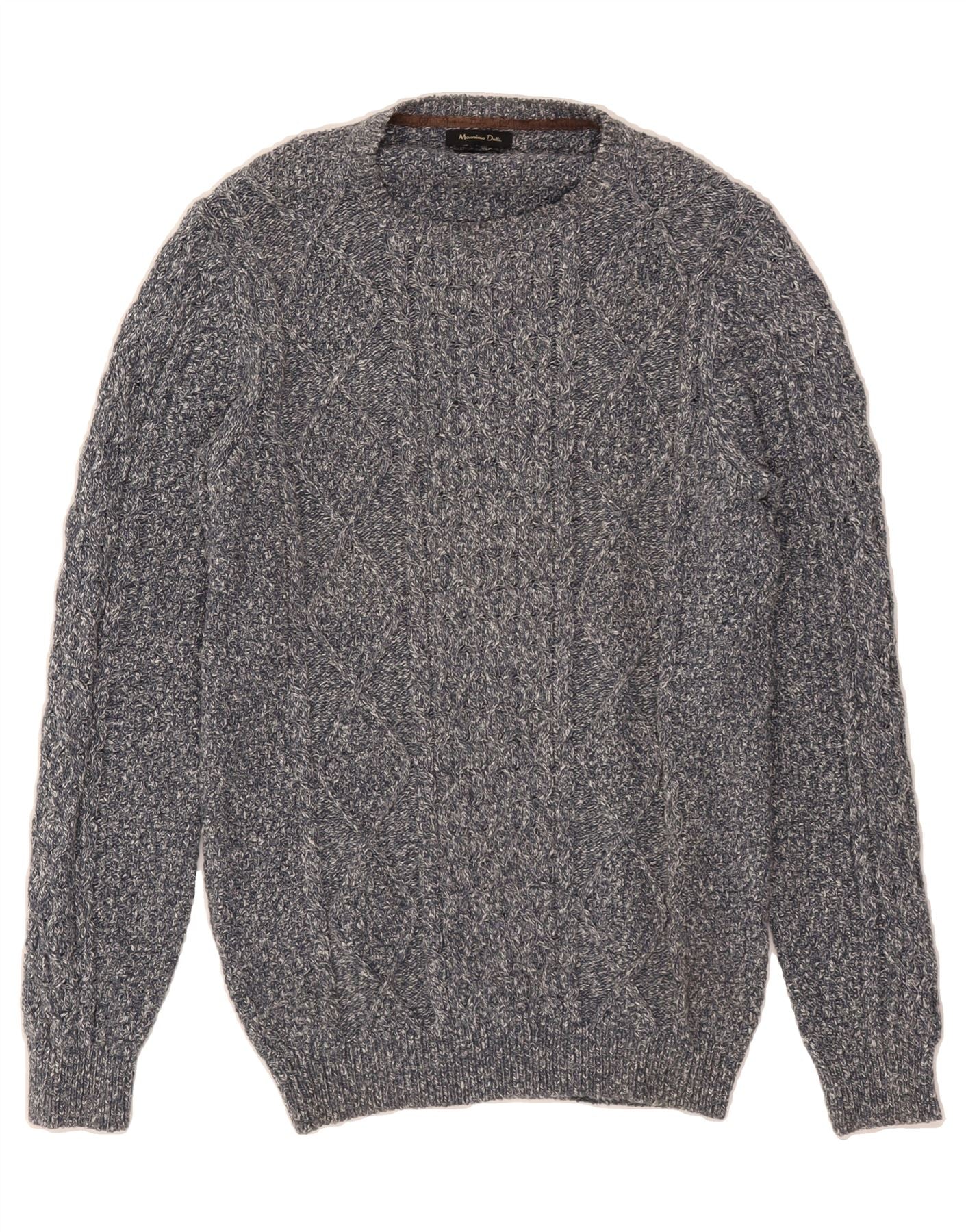 MASSIMO DUTTI Womens Boat Neck Jumper Sweater UK 12 Medium Navy Blue ...