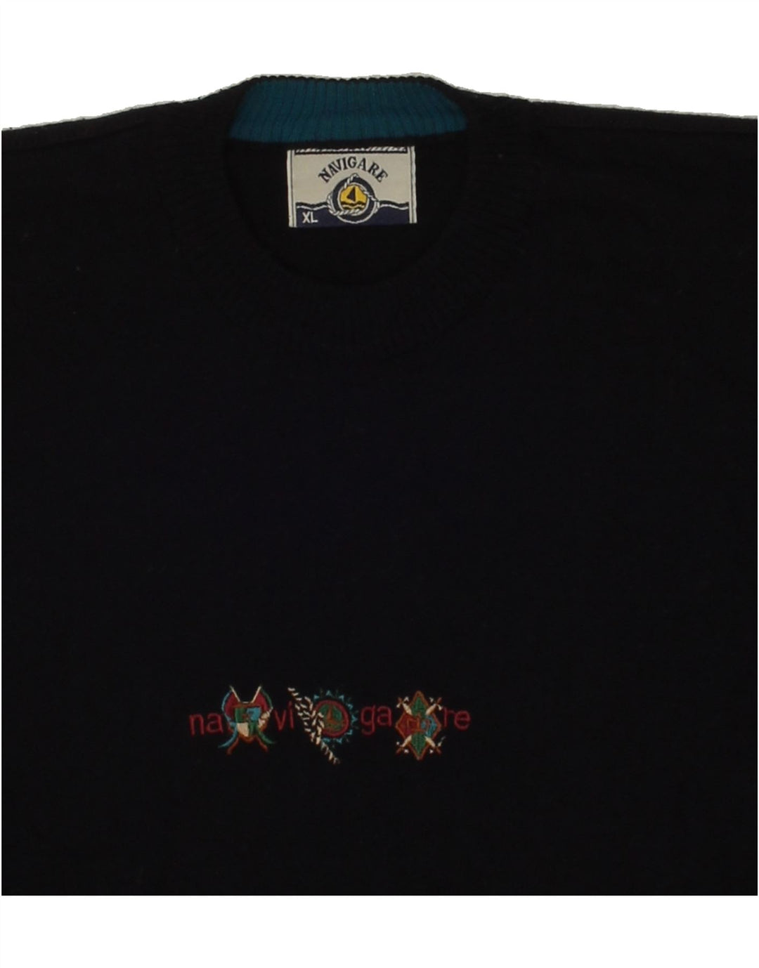 NAVIGARE Womens Crew Neck Jumper Sweater UK 18 XL Navy Blue – Messina ...