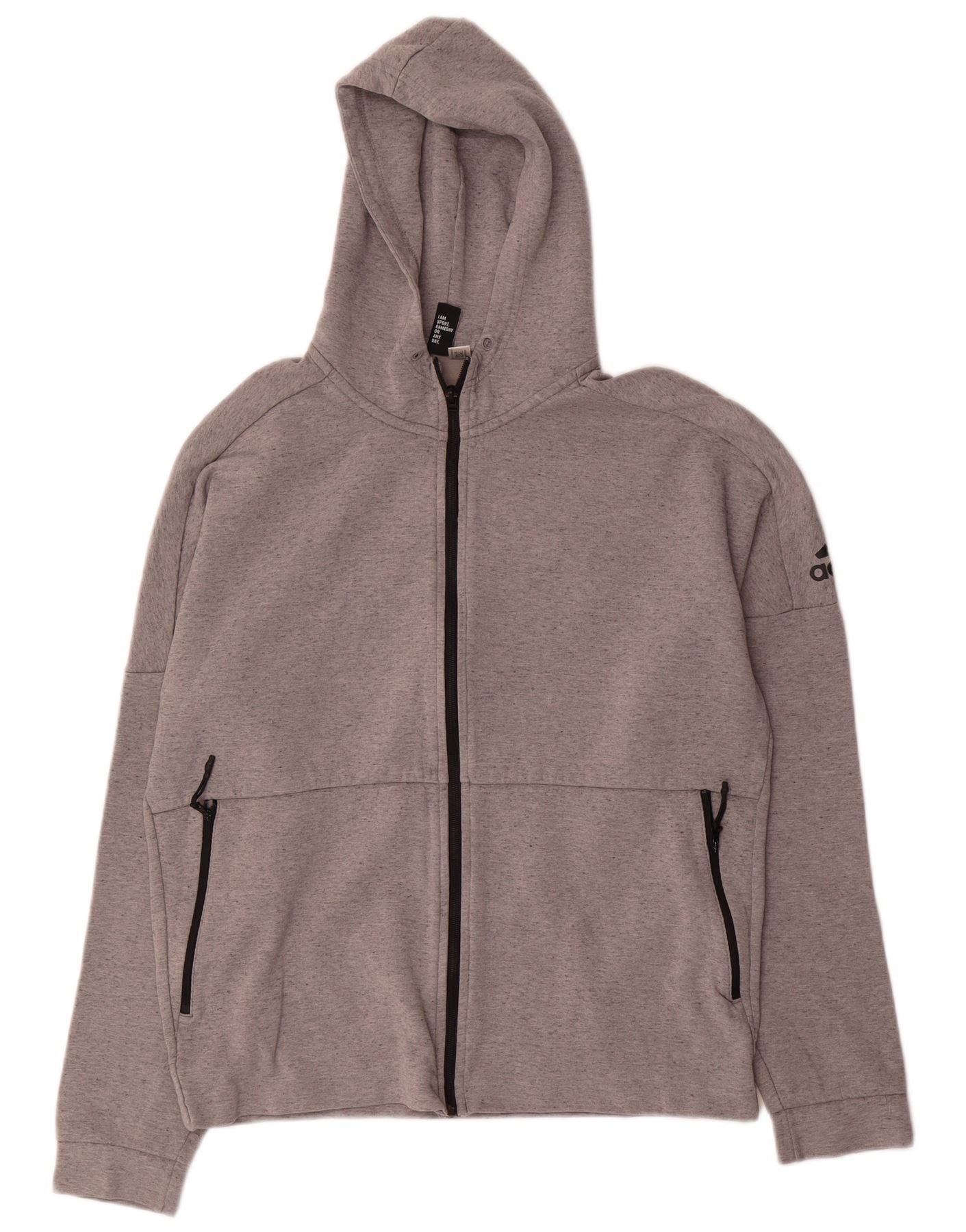 ADIDAS Mens Zip Hoodie Sweater Large Grey Flecked – Messina Hembry
