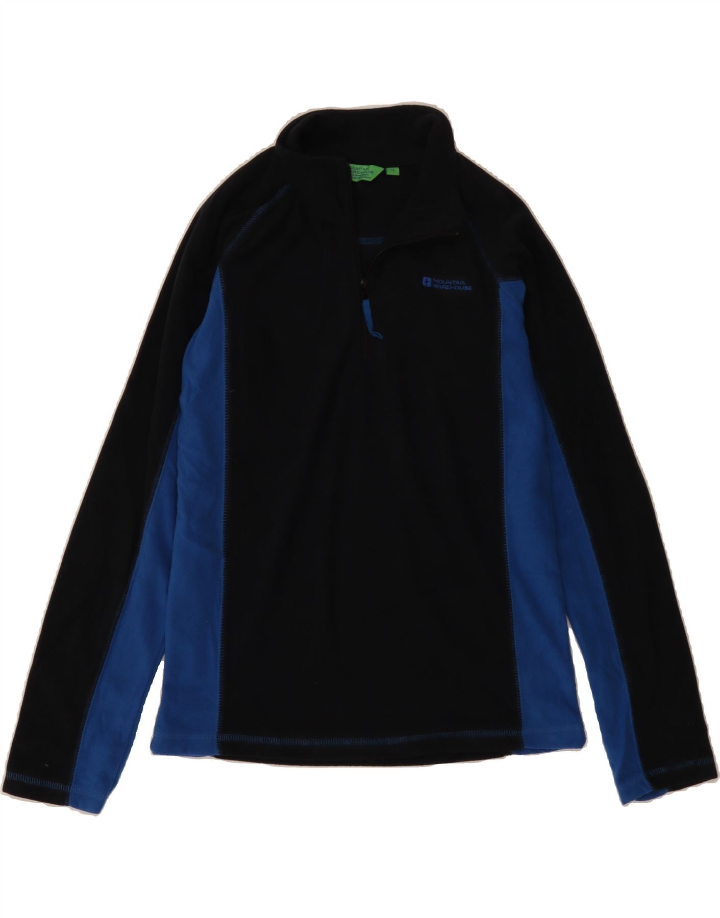MOUNTAIN WAREHOUSE Boys Fleece Jumper 12-13 Years Black Colourblock ...