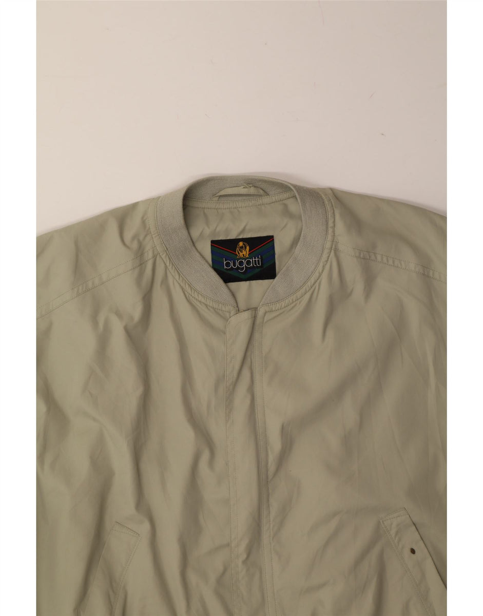 BUGATTI Mens Bomber Jacket UK 42 XL Grey | Vintage & Second-Hand ...